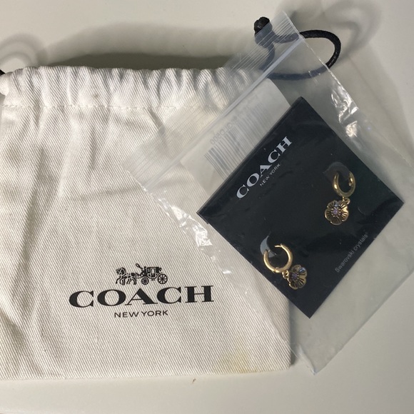 Coach | Jewelry | Coach Tea Rose Drop Flower Earrings | Poshmark